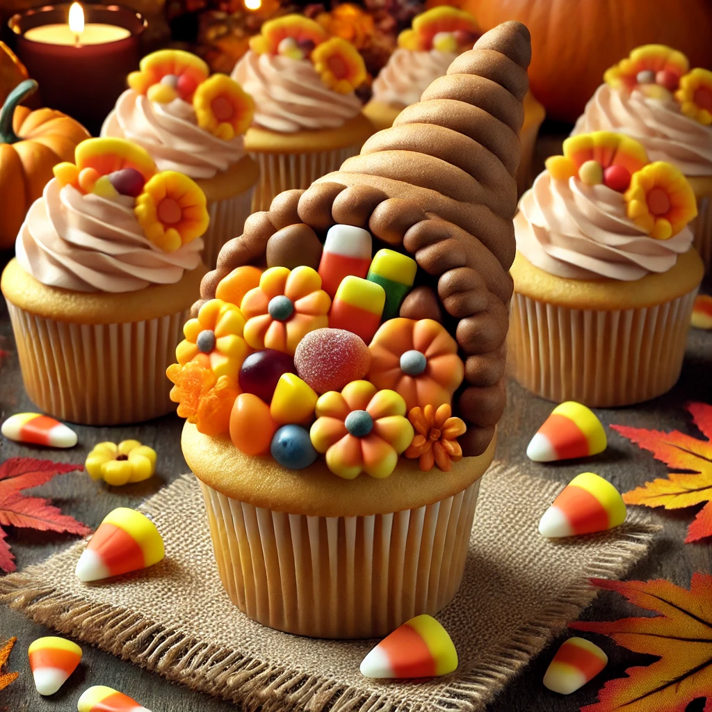 Create Your Own Cornucopia Cupcakes: A Sweet Thanksgiving Adventure ...