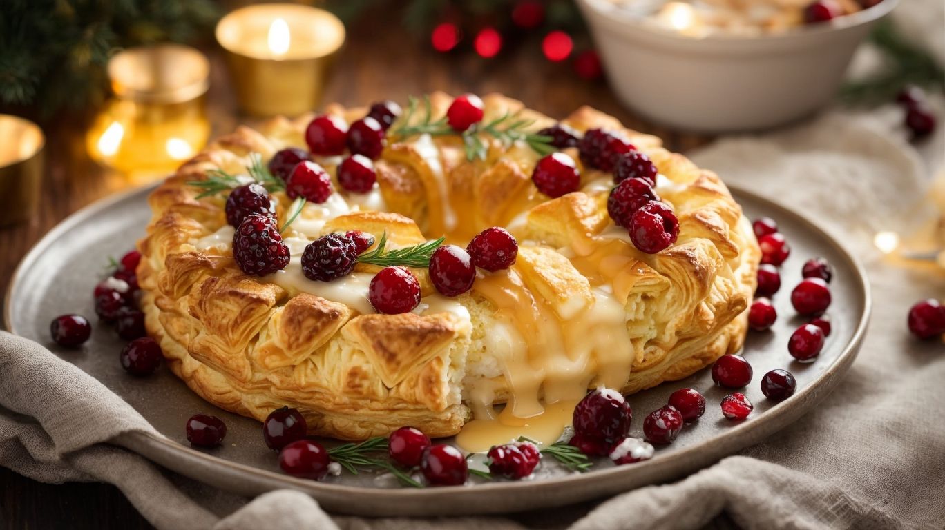 Cranberry And Brie Puff Pastry Wreath Christmas Appetizer Recipe ...